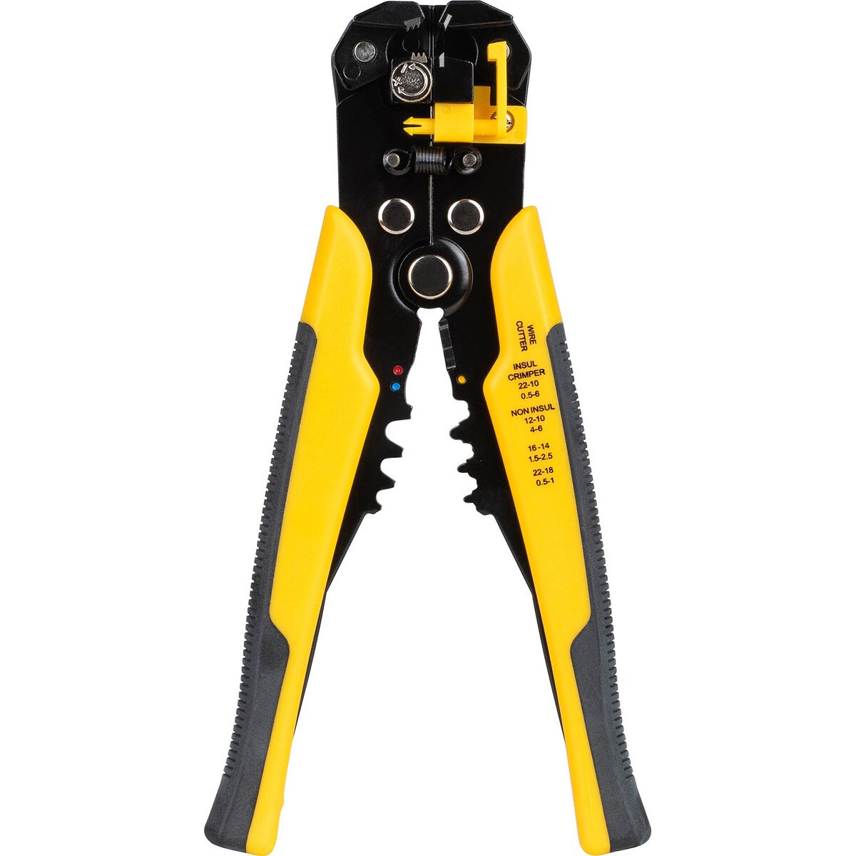 Adjustable Automatic Wire Stripper with Built-In Wire Cutter and Crimper